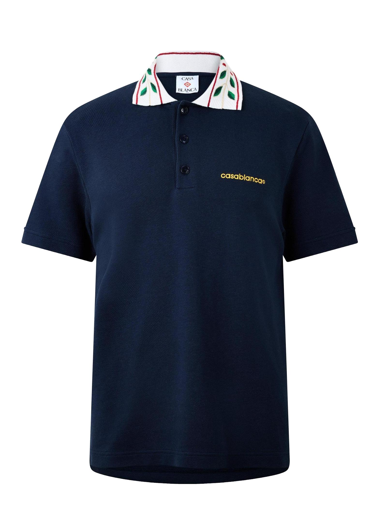 CASABLANCA Logo-detail polo shirt